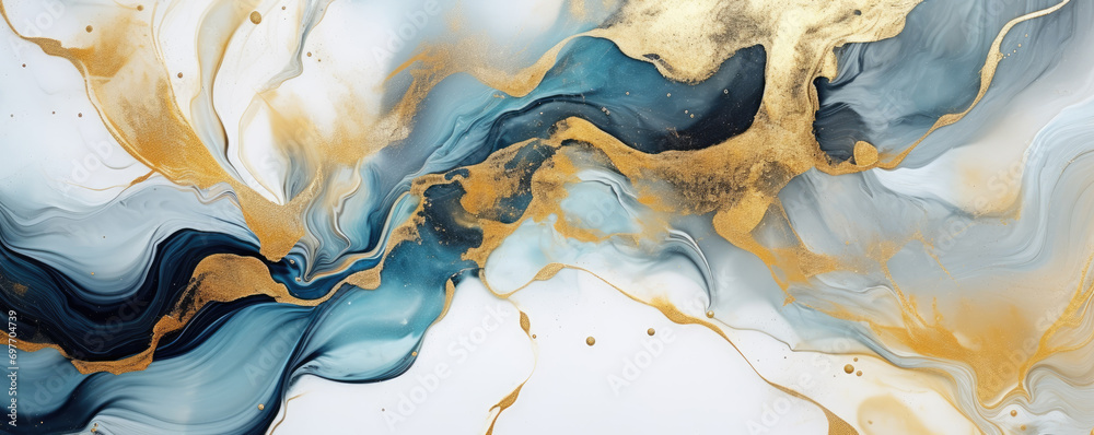Abstract marble background, gray, White, Cyan blue agate texture with ...