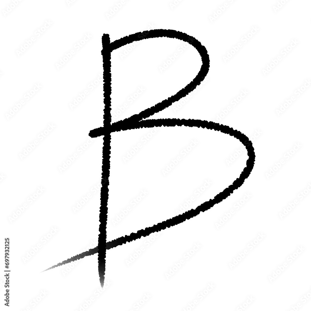 hand write pencil alphabet letter b png file transparent background ...