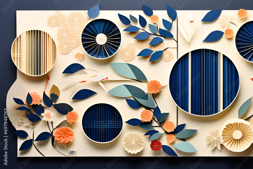 Combining traditional Korean patterns and geometric shapes, Hanji craft ...