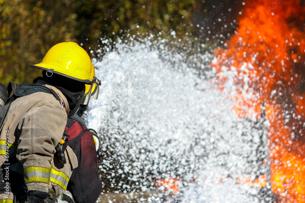 Structural Panoramic firefighters using Twirl water fog type fire ...