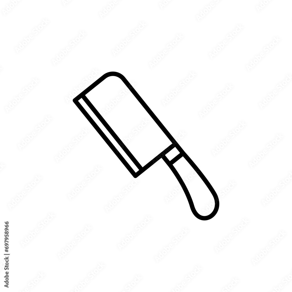 Butcher knife outline icons, minimalist vector illustration ,simple ...