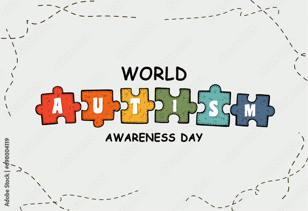 Symbol of autism. Illustration of autism. World autism awareness day ...