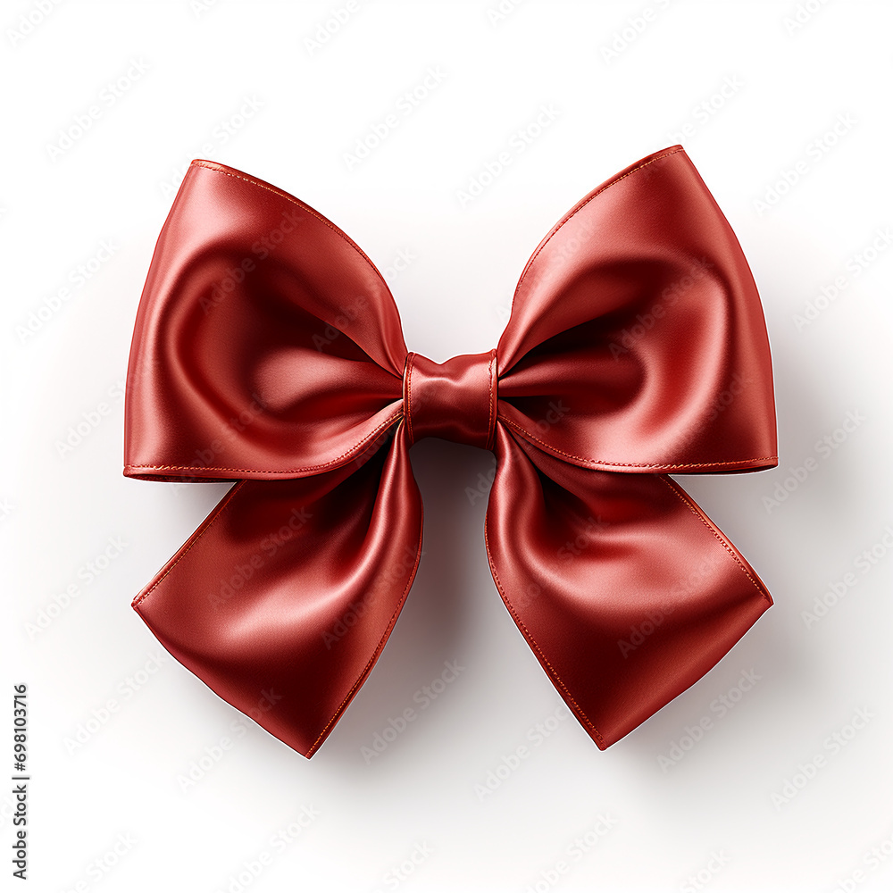red ribbon bow clip art isolated on white background for graphic design ...
