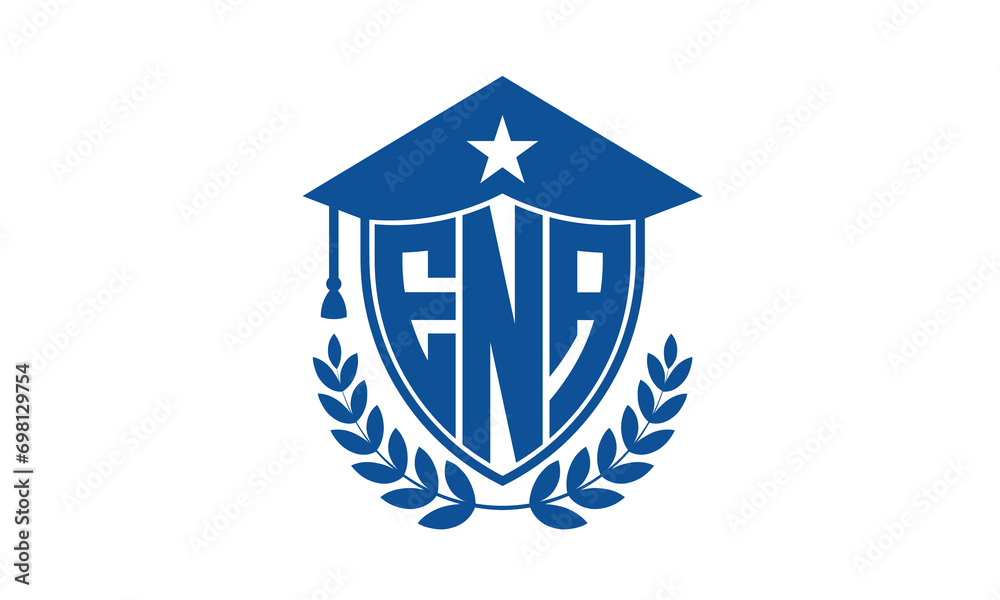 Vector de Stock ENA three letter iconic academic logo design vector ...
