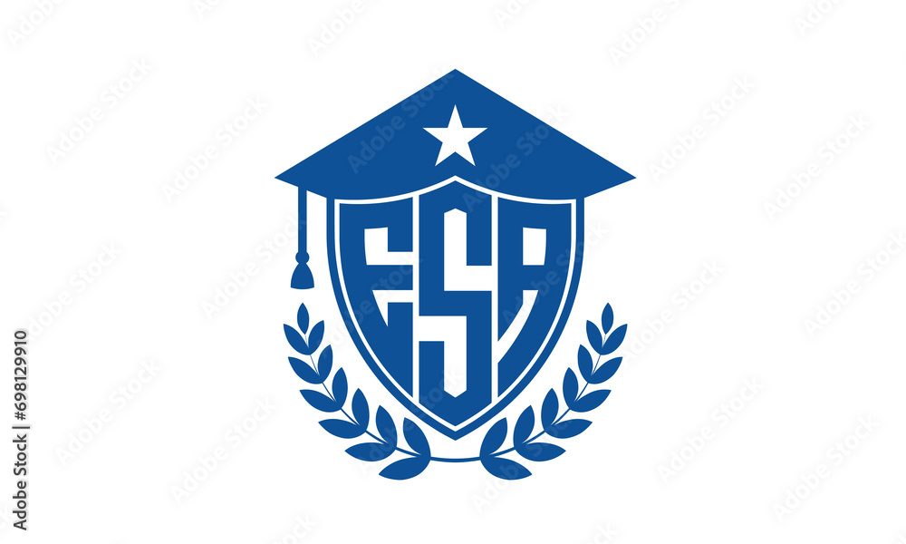 ESA three letter iconic academic logo design vector template. monogram ...