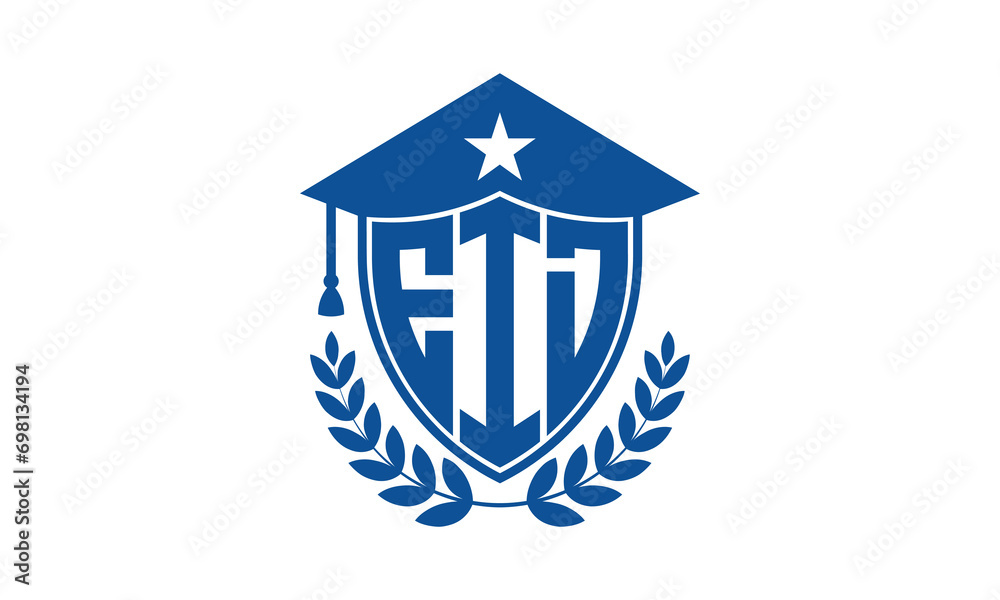 EID three letter iconic academic logo design vector template. monogram ...