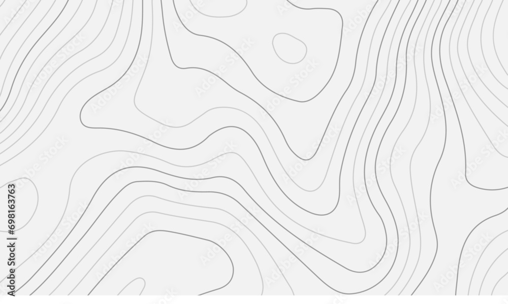 Abstract topographic wavy curve line background. Topography map pattern ...