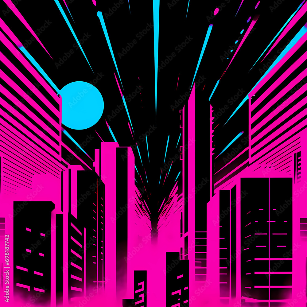 Dusk city life lo fi aesthetic wallpapers set. Urban storefront, bus ...