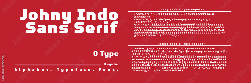 Stock-Vektorgrafik „Johny Indo Sans Serif O Type: A Professional and ...