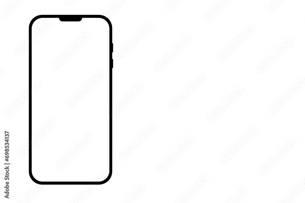 Smartphone Template Resembling iPhone with Transparent Background and ...