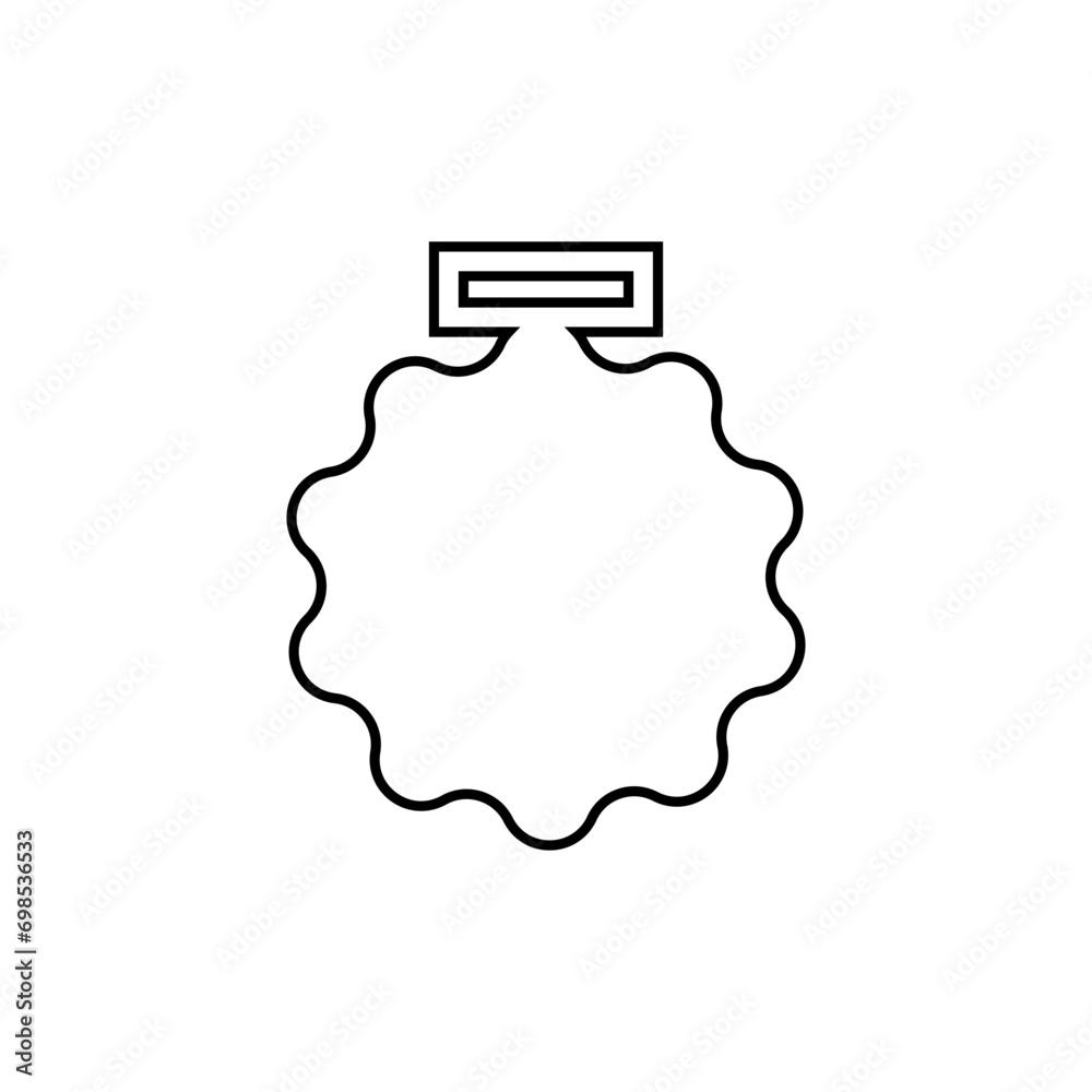 Medal template icon vector. Award shape illustration sign. Medal laser ...