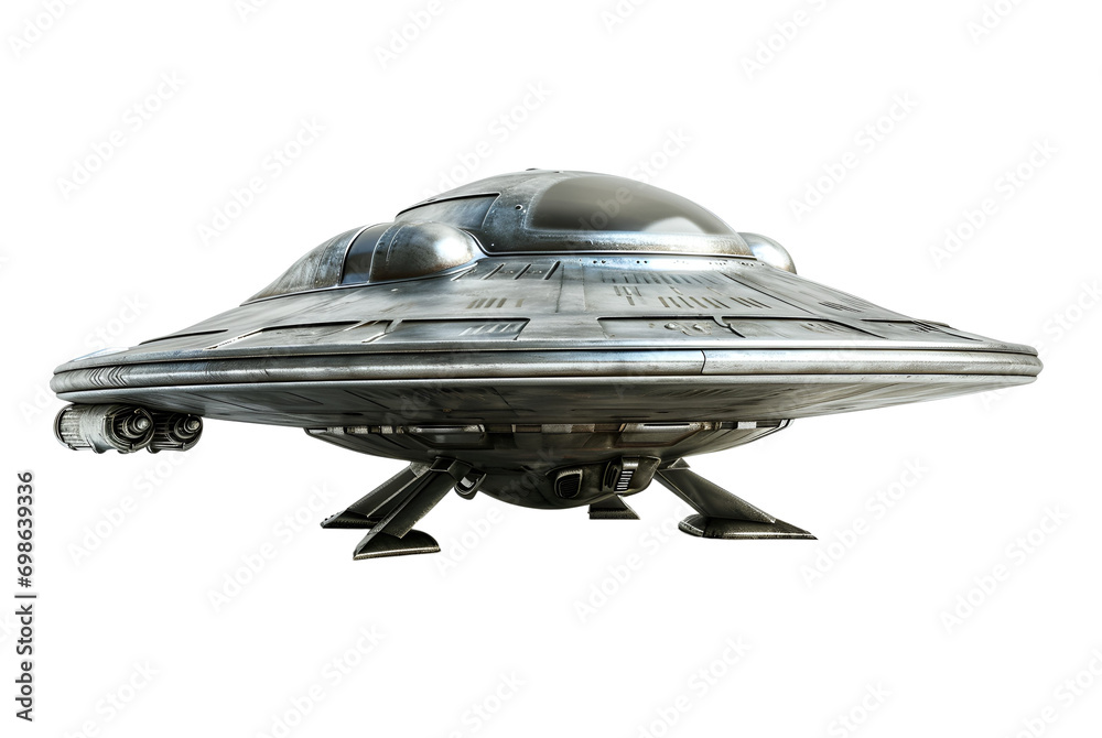 Alien craft: A UFO flying saucer spaceship from outer space ,Isolated ...