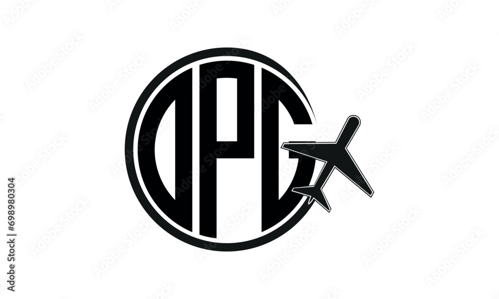 OPG three initial letter circle tour & travel agency logo design vector ...