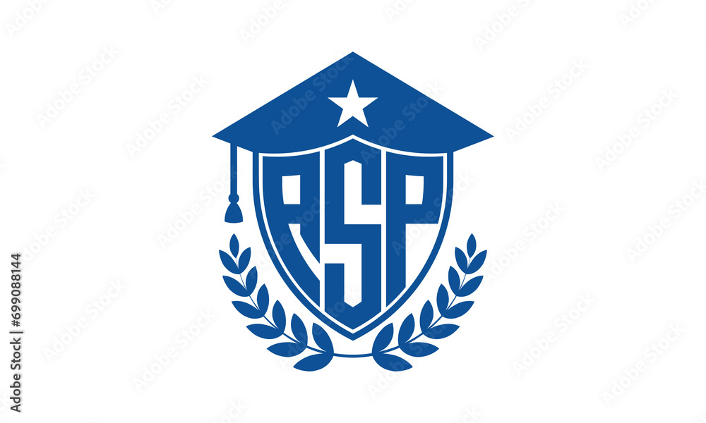 ASP three letter iconic academic logo design vector template. monogram ...