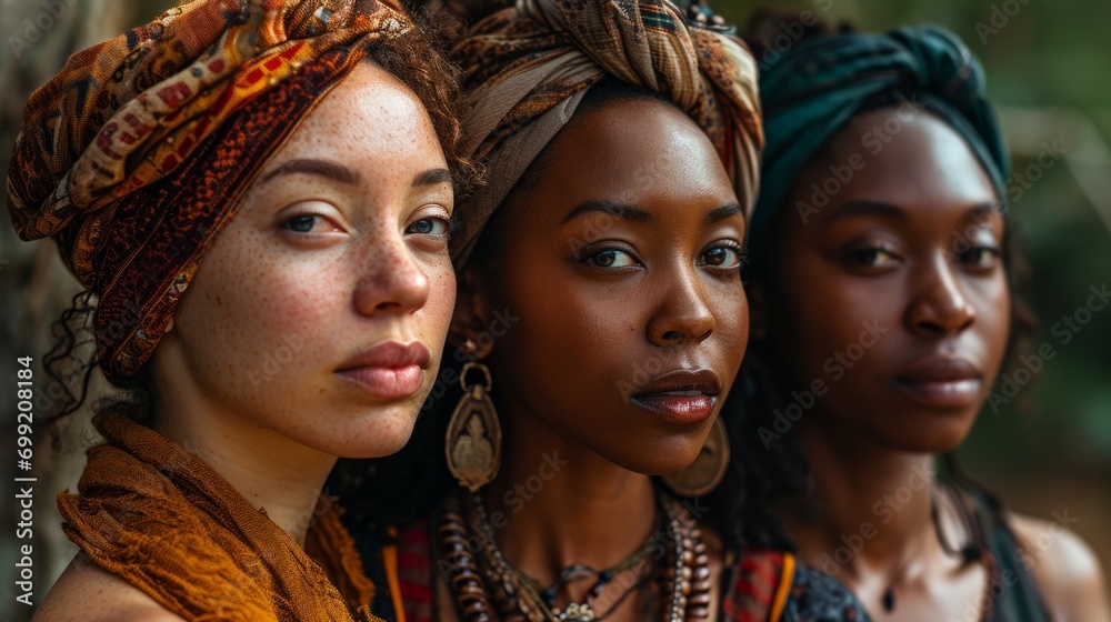 Photo Stock Skincare diversity and women hug portrait for inclusivity ...