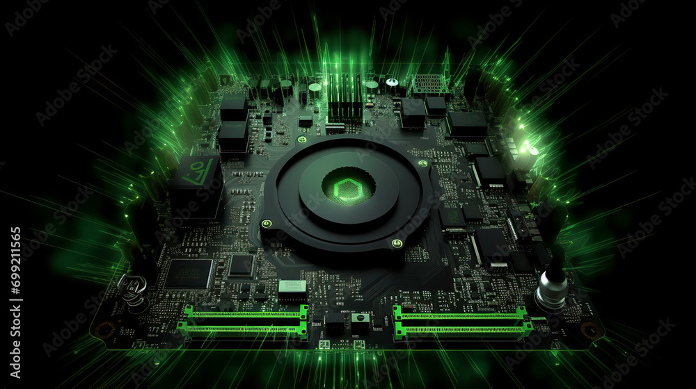 Silicon Dreams: Capturing the Heart of GPU in Wallpaper Form Stock ...