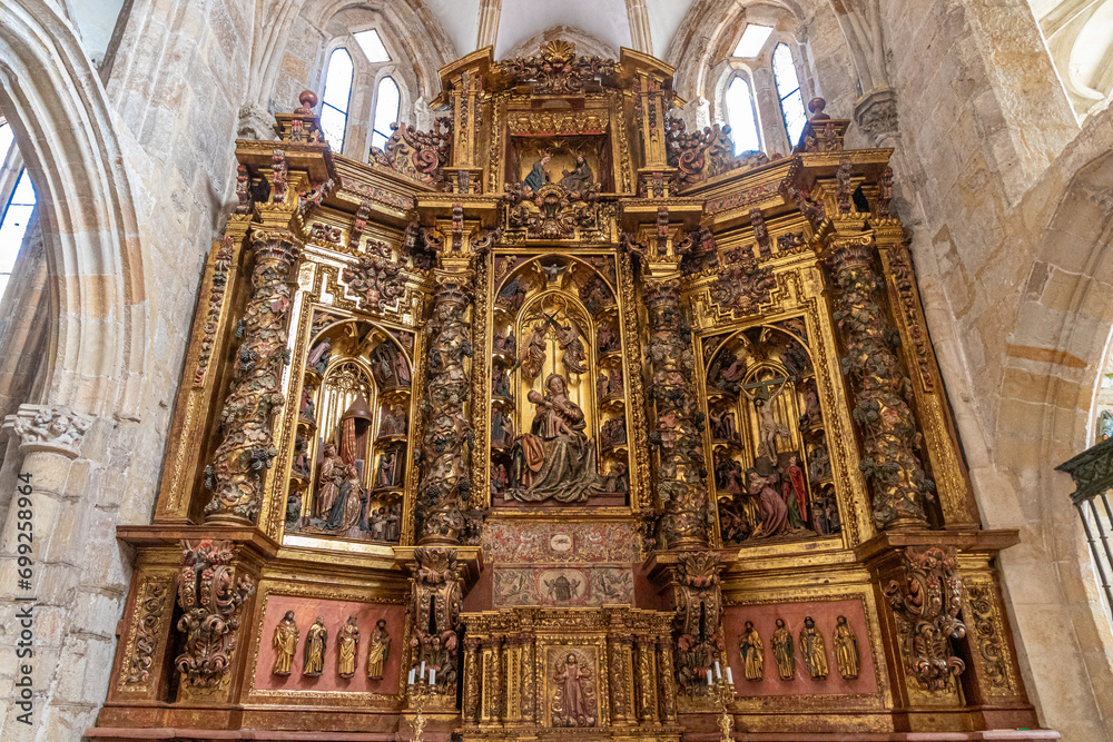 Laredo, Spain. The Retablo de Belen (Bethlehem Altarpiece) inside the ...