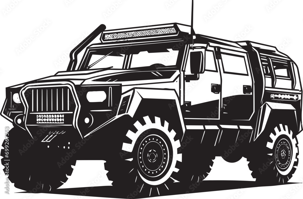 Battle Ready Expedition 4x4 Black Logo Defensive Recon Military Vehicle ...