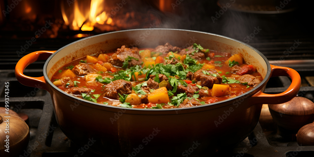 Red Hot Chili Pepper Polygonal Karahi Ghost Infused with Mouthwatering ...