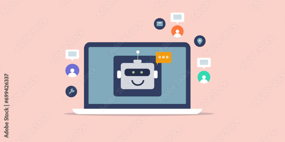 Online customer support automation, company using chatbot software ...