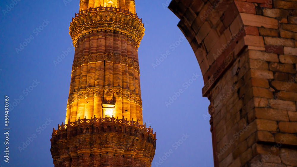 Qutab Minar located in New Delhi India, also known as Qutb or Qutub ...
