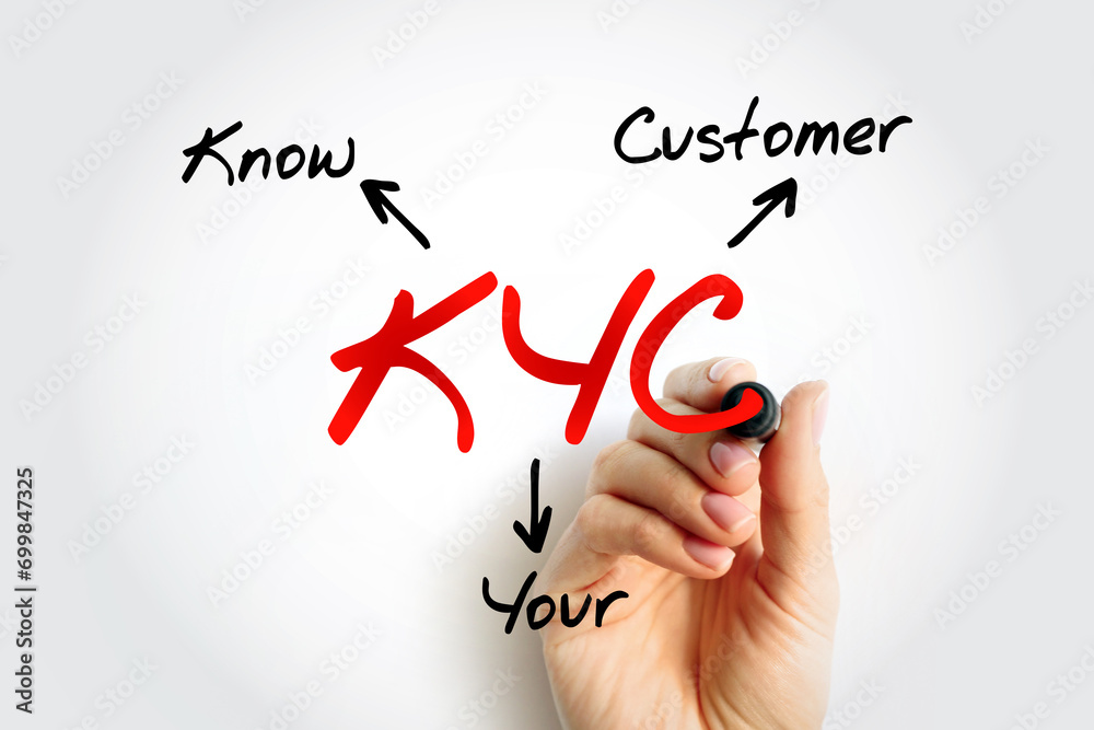 KYC Know Your Customer - guidelines in financial services to verify the ...