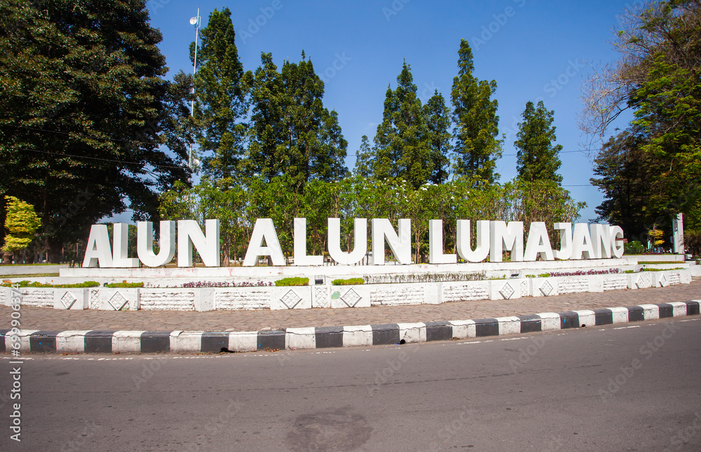 Lumajang district square (alun-alun), park, public open space, activity ...