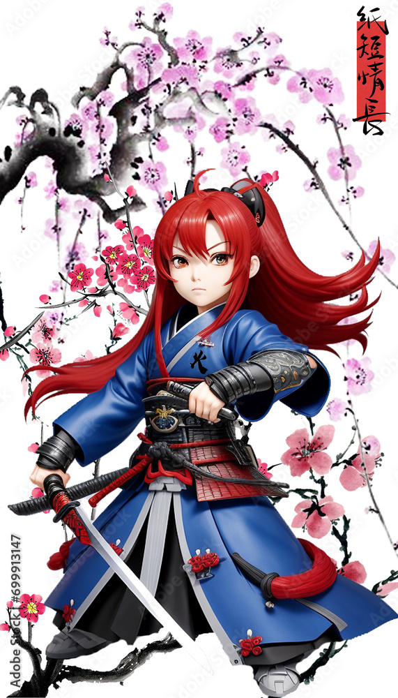 Japanese chibi cartoon images who are samurai characters that are ...