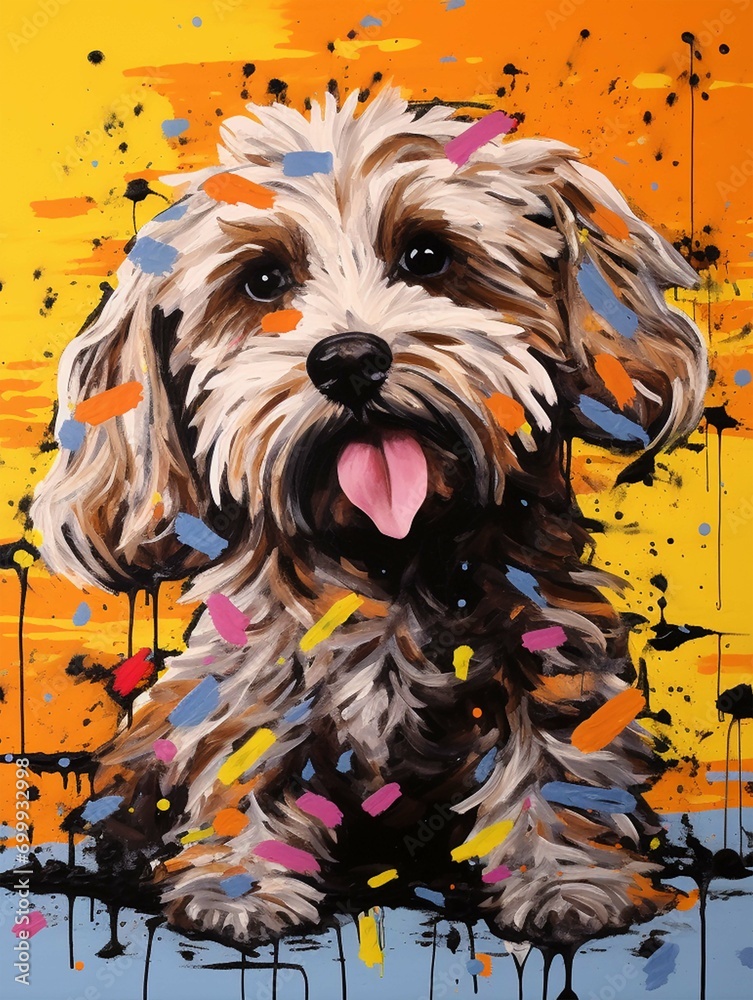 Ilustración de perritos poodle para cuadros niños cachorrito cuadro ...