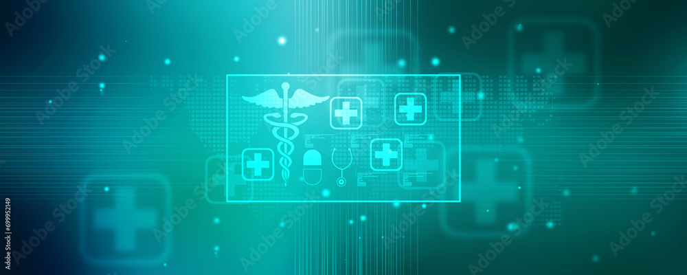 2d illustration caduceus medical symbol Stock Illustration | Adobe Stock