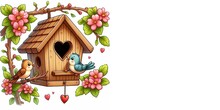 Spring Birdhouse And Bird Free Stock Photo - Public Domain Pictures