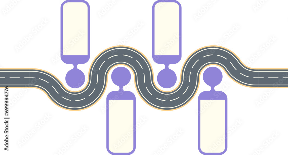 Road Map Timeline Journey Infographic Stock Vector | Adobe Stock