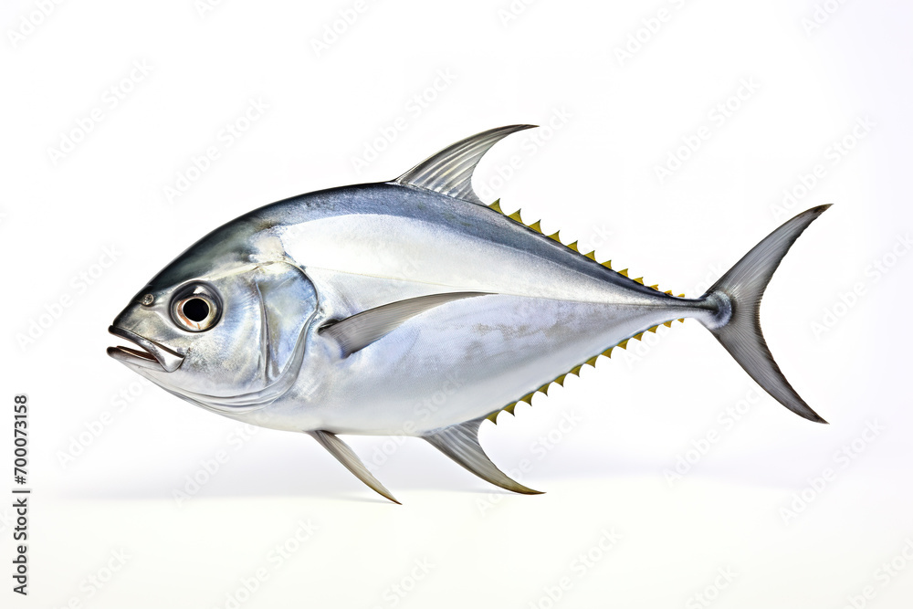 Image of a gylden pompano fish isolated on white background. Fresh fish ...