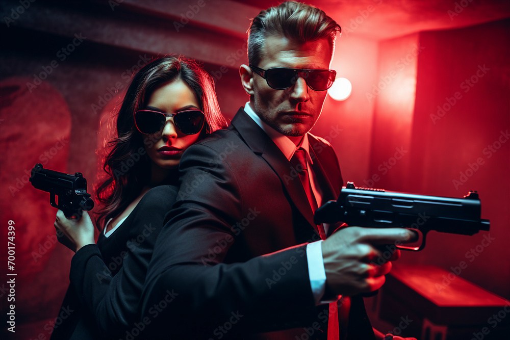 Generative AI picture of secret agent spy person modern film style ...