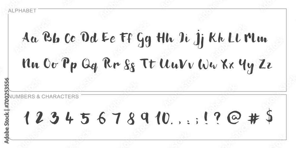 alphabet letters font set. typography font with trendy letters thin ...