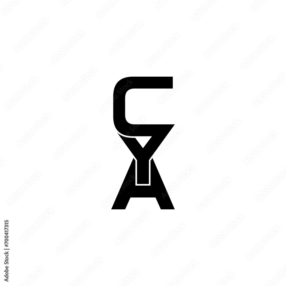 cya typography letter monogram logo design Stock Vector | Adobe Stock