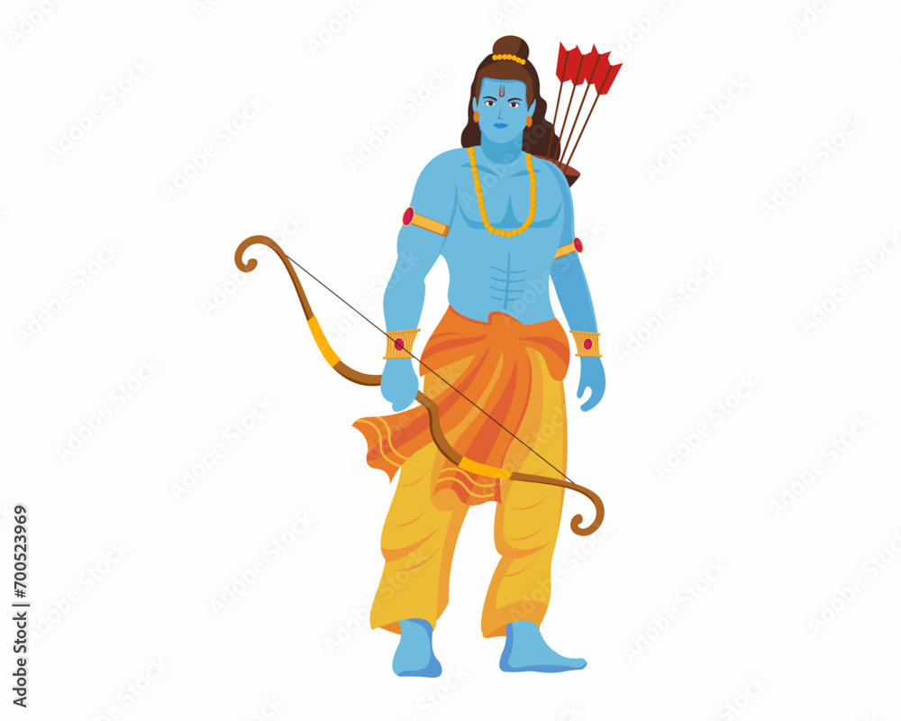 Lord Rama with bow arrow ram return to his Janambhoomi ram mandir ...