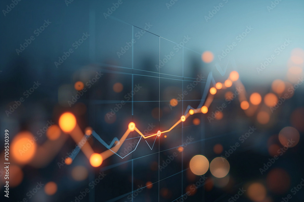 Financial Growth Chart, barometer-style chart illustrating the growth ...