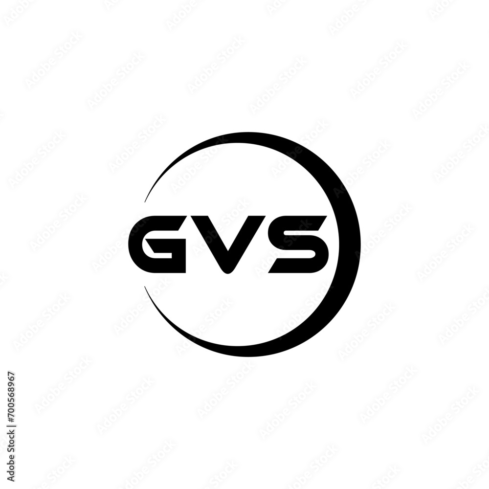 Vector de Stock GVS letter logo design with white background in ...