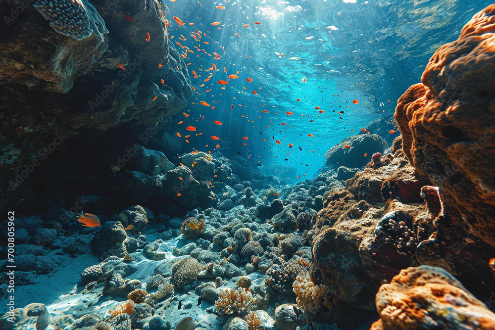 Dive into the captivating world of snorkeling, exploring colorful reefs ...