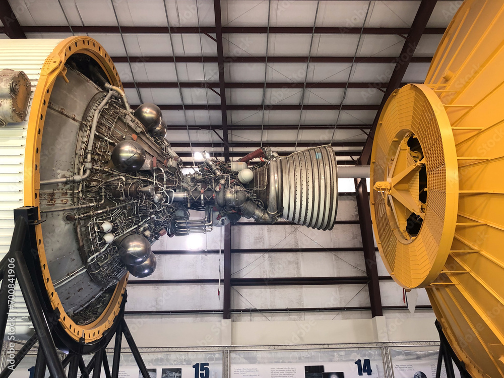 nside hangar with SATURN V Rocket in Space Center - The Lyndon B ...