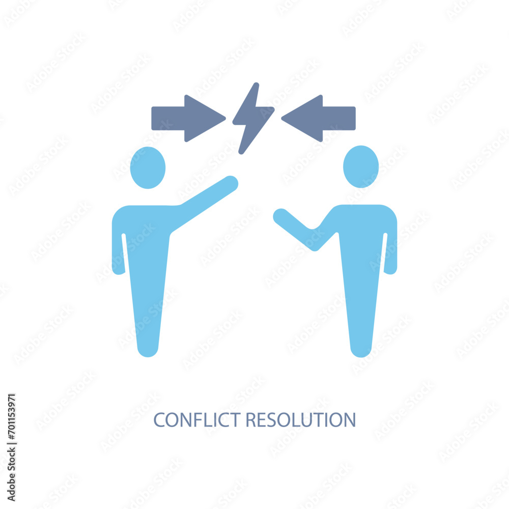 Conflict Resolution concept line icon. Simple element illustration ...