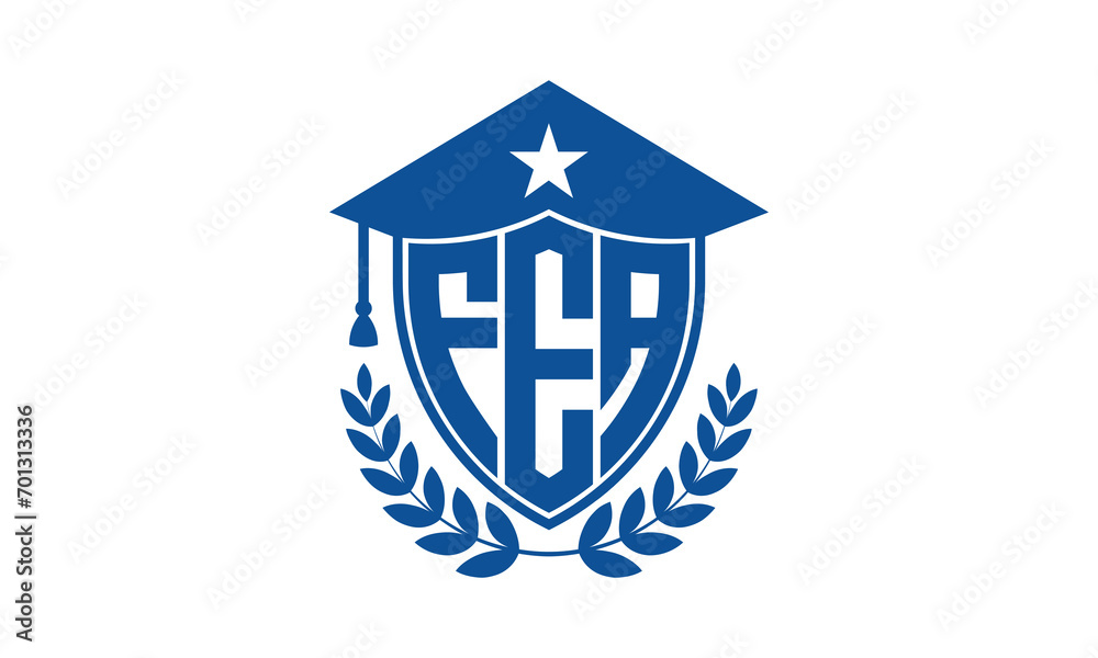 FEA three letter iconic academic logo design vector template. monogram ...