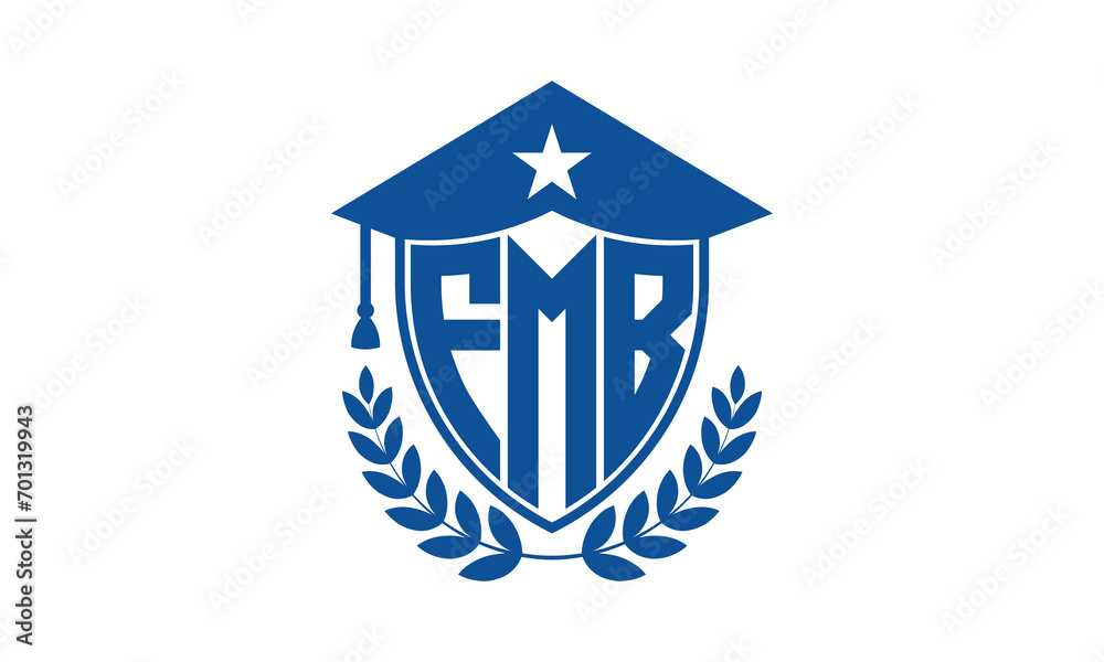 FMB three letter iconic academic logo design vector template. monogram ...