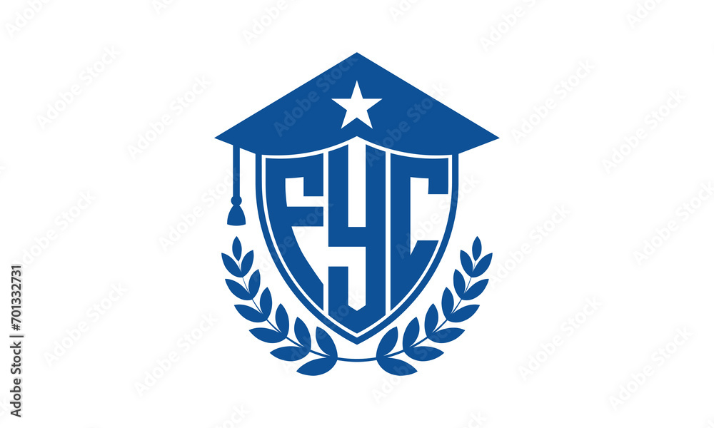FYC three letter iconic academic logo design vector template. monogram ...