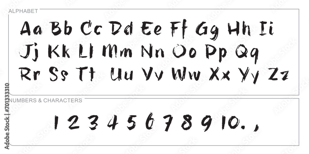 alphabet letter font set. typographic font with trendy thin, bold ...