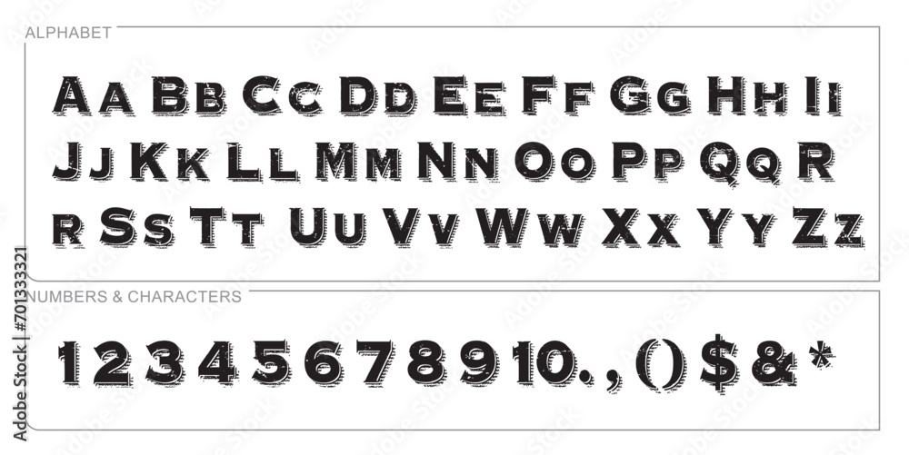 alphabet letter font set. typographic font with trendy thin, bold ...