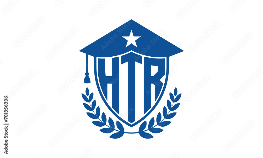 HTR three letter iconic academic logo design vector template. monogram ...