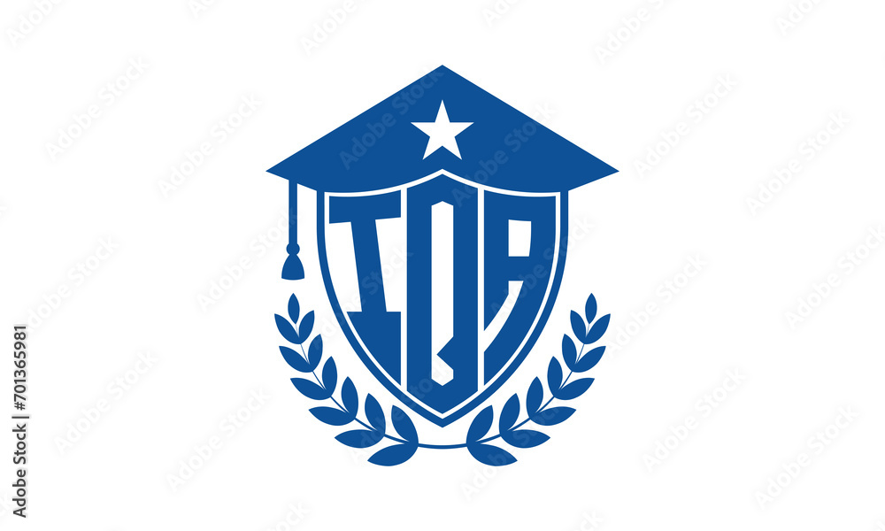 IQA three letter iconic academic logo design vector template. monogram ...
