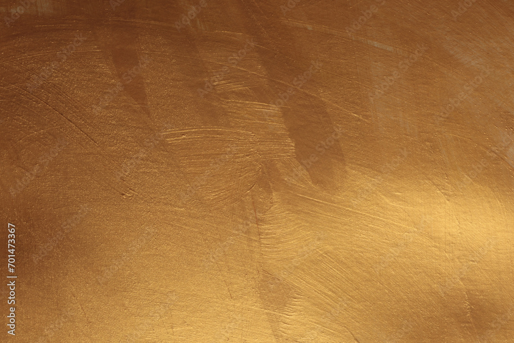 Gold ink smear brush stroke stain blot glow paper relief texture wall ...